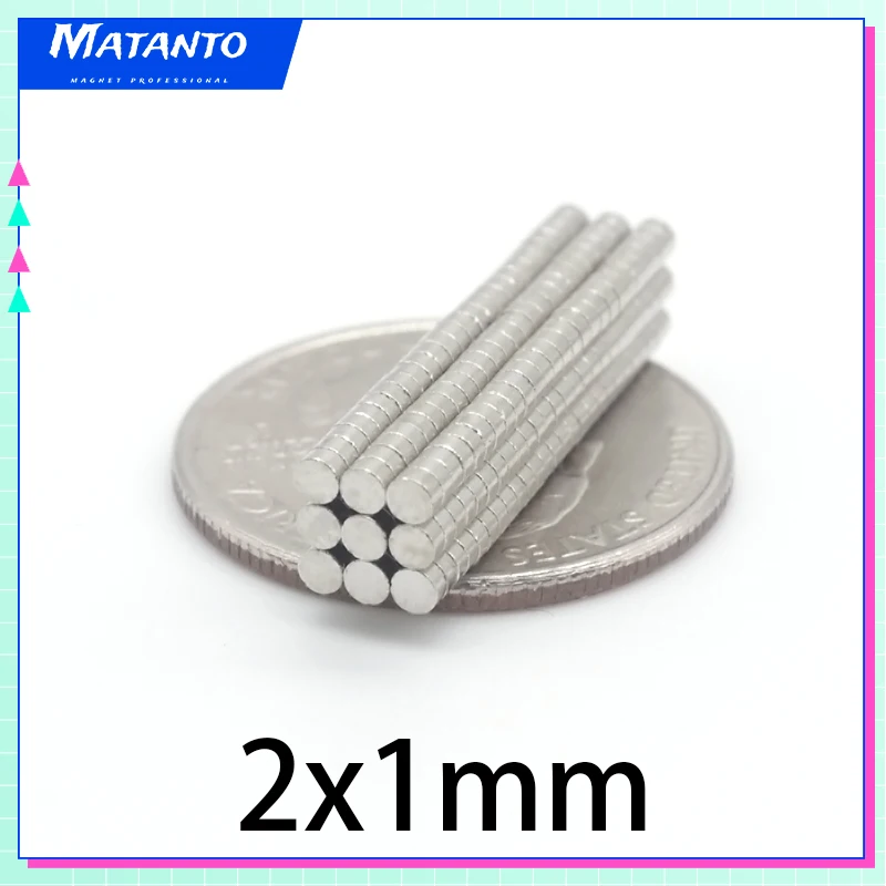 100-200-500-1000-5000PCS-2x1-Small-Round-Magnet-2-1mm-Neodymium ...