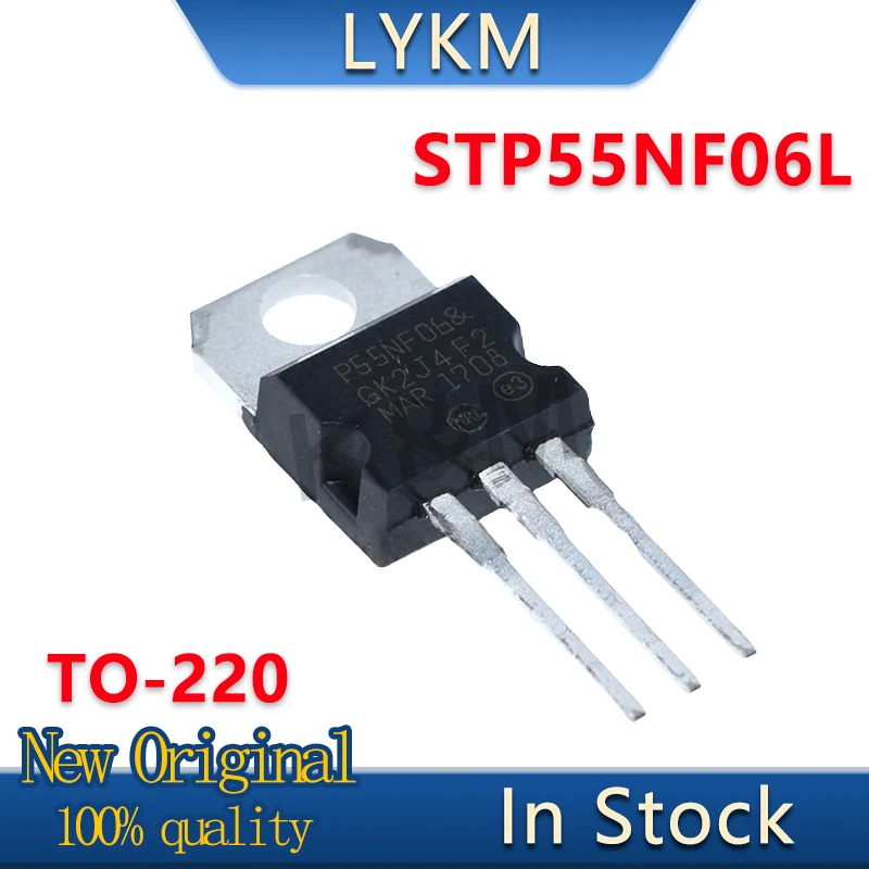 (10piece) New STP55NF06L STP55NF06 P55NF06L TO-220 50A 60V Field effect ...