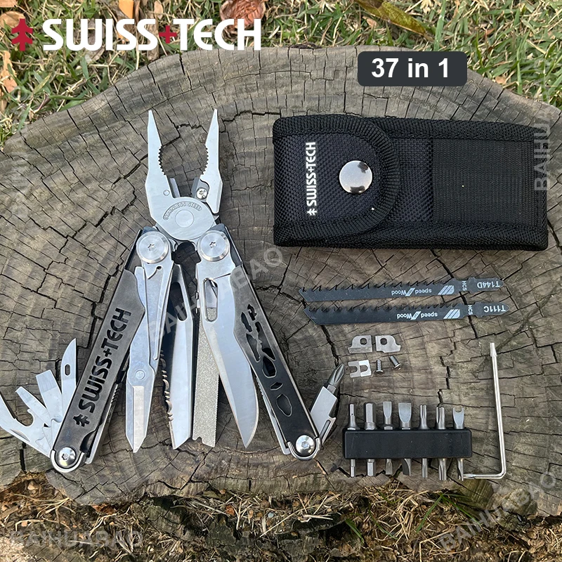 SWISS-TECH-37-In-1-Multitool-Pliers-Folding-Multi-Tool-Scissors-Cutter ...