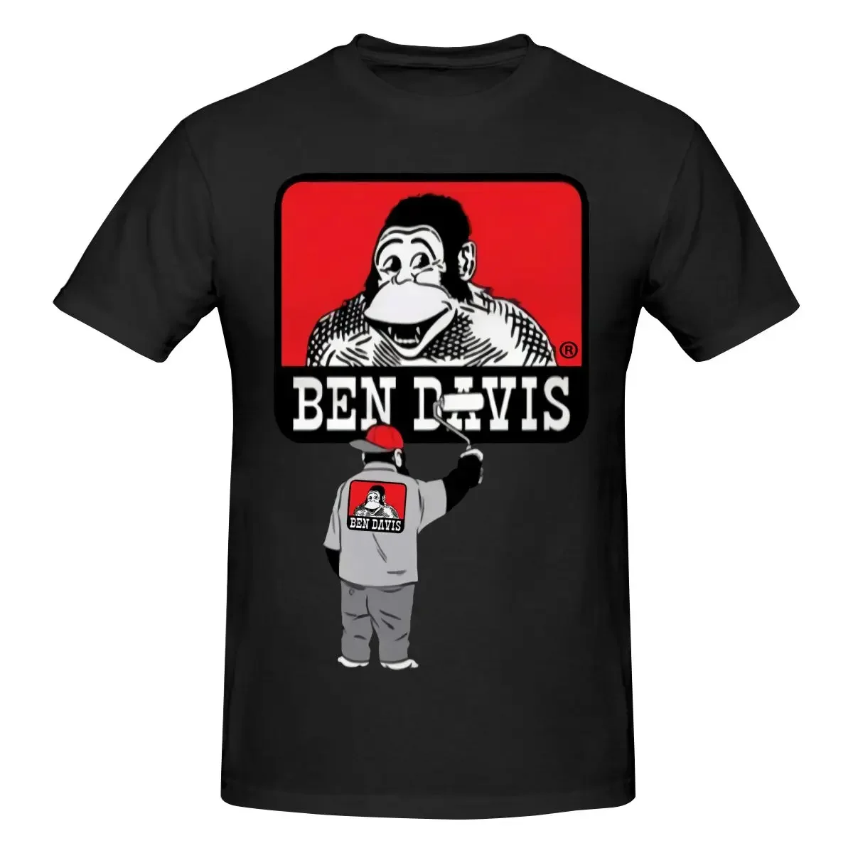 Ben-Davis-Monkey-Outdoor-camiseta-lavada-camiseta-de-gran-tama-o-ropa ...