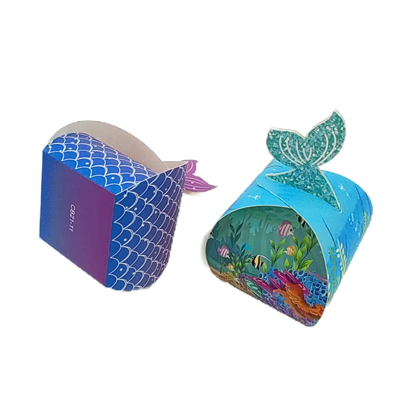 10-20-30Pcs-Mermaid-Ocean-Candy-Box-Kids-Blue-Fishtail-Favor-Gift-Box ...