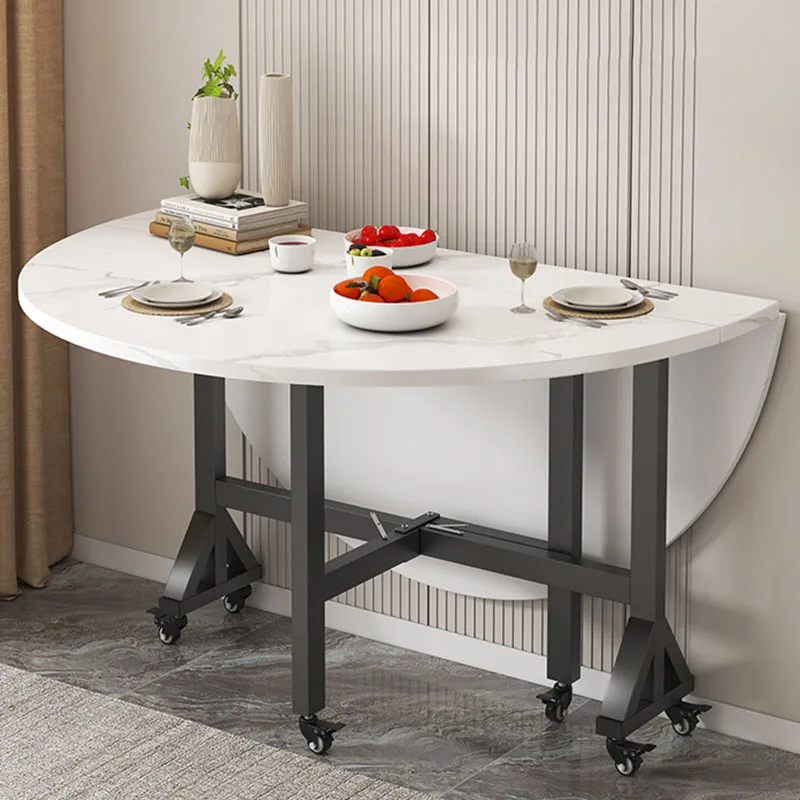 Expand-Mobile-Dining-Table-Foldable-Hallway-Entryway-Sliding-Legs-Metal ...