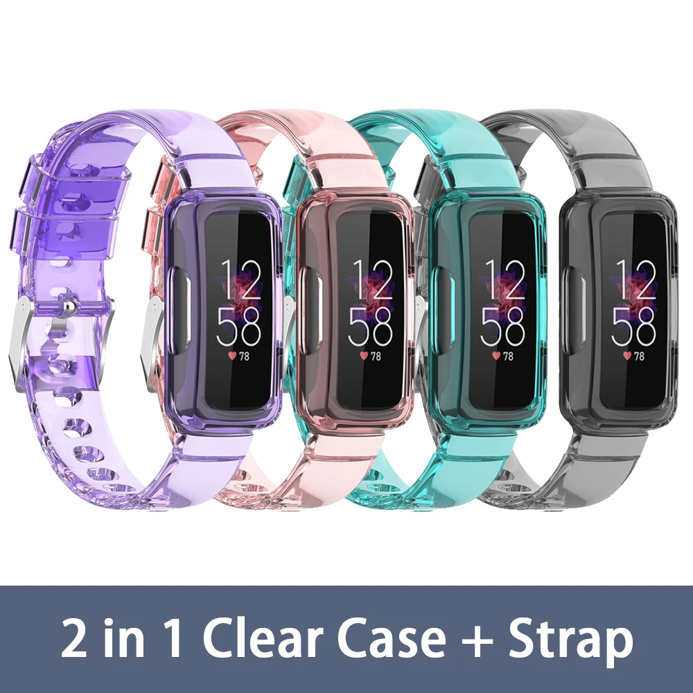 Crystal-Clear-Band-For-Fitbit-Luxe-Ace-3-2-Strap-Bracelet-Watchband-For ...