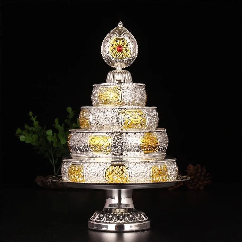 Buddhist-Silver-Manza-Tantric-Alloy-Handicraft-Auspicious-Tibetan ...
