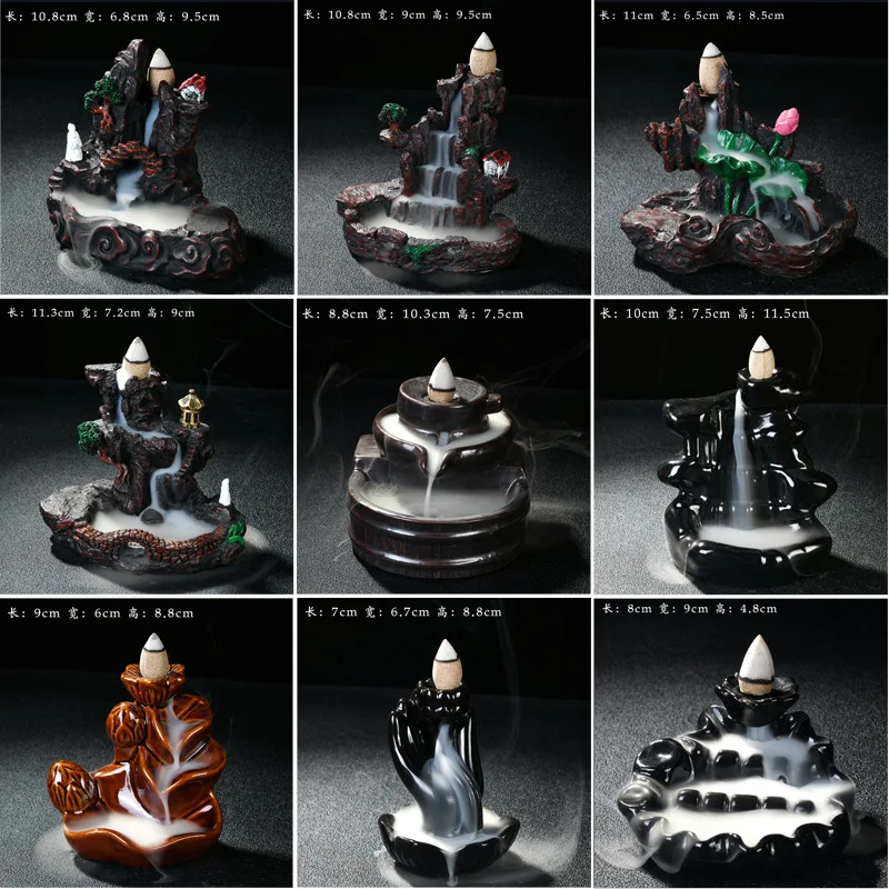 High-Mountain-Flowing-Water-Backflow-Incense-Burner-Ceramic-Incense ...