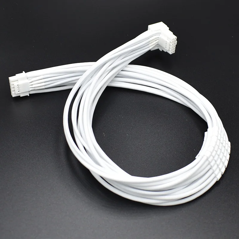 Right angle ATX 3.0 Pcie 5.0 12VHPWR Male to Male Sleeved Modular PSU ...