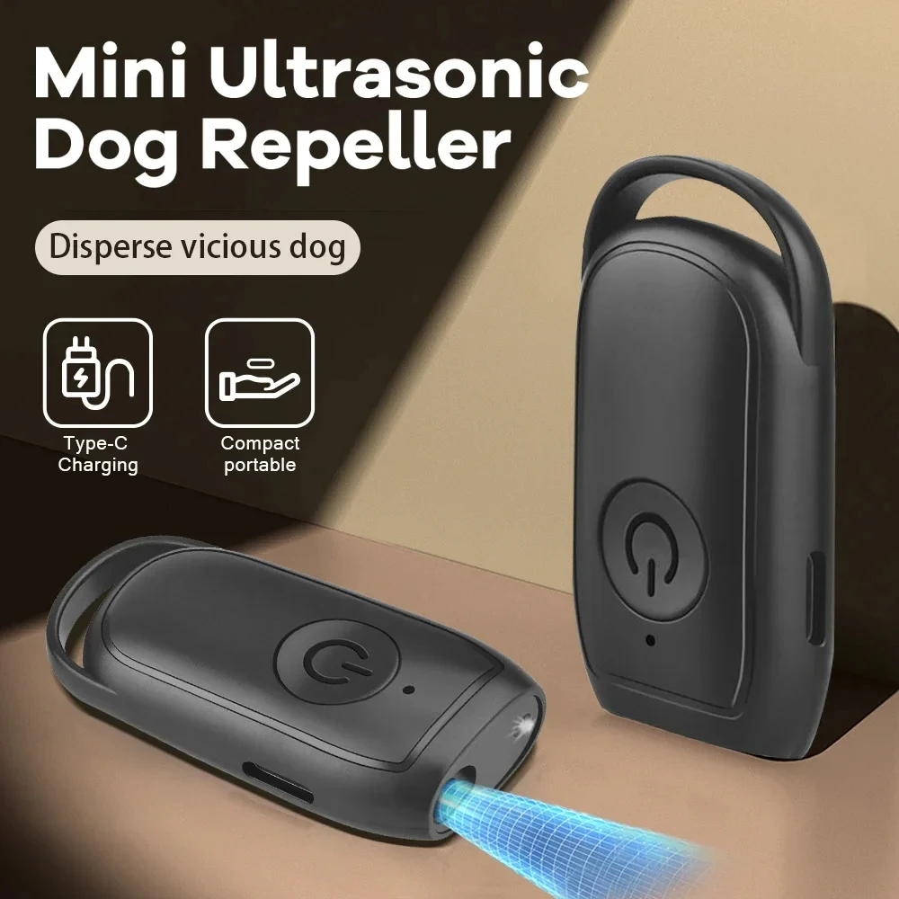 Mini Ultrasonic Dog Repeller Training Dog Stop Barking Smart Portable ...