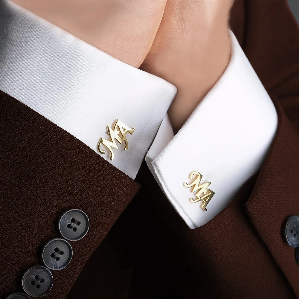 Custom-One-Pair-2-3-Letters-Cufflinks-Jewelry-Personalised-Stainless ...