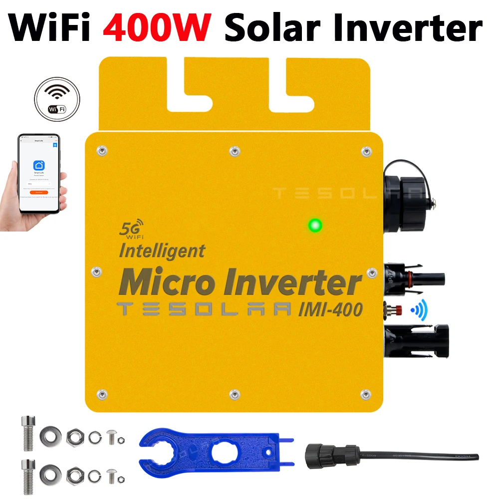 Smart-Solar-Inverter-400W-22-50VDC-Grid-Tie-Microinverter-MPPT-IP65 ...