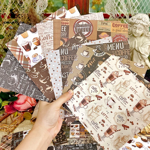 Panalisacraft 24 sheets 6"X6" Cafe Coffee Lover Scrapbook paper ...
