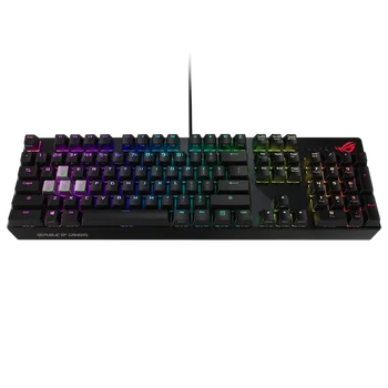 오리지널 Asus ROG Strix 스코프 NX RGB USB 유선 기계식 104 키, 게임용 키보드, 알루미늄 프레임 ...