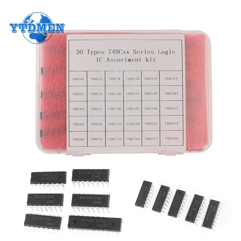 30PCS-74HC-Logic-ICs-Integrated-Circuits-Electronic-Kit-74HC00-74HC02 ...