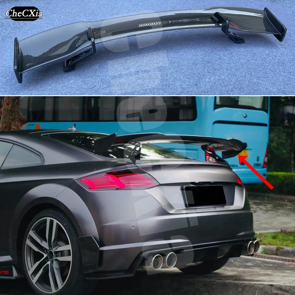 Rear-Genuine-Carbon-Fiber-Trunk-Spoiler-Deck-Wing-For-Audi-New-R8-TT ...