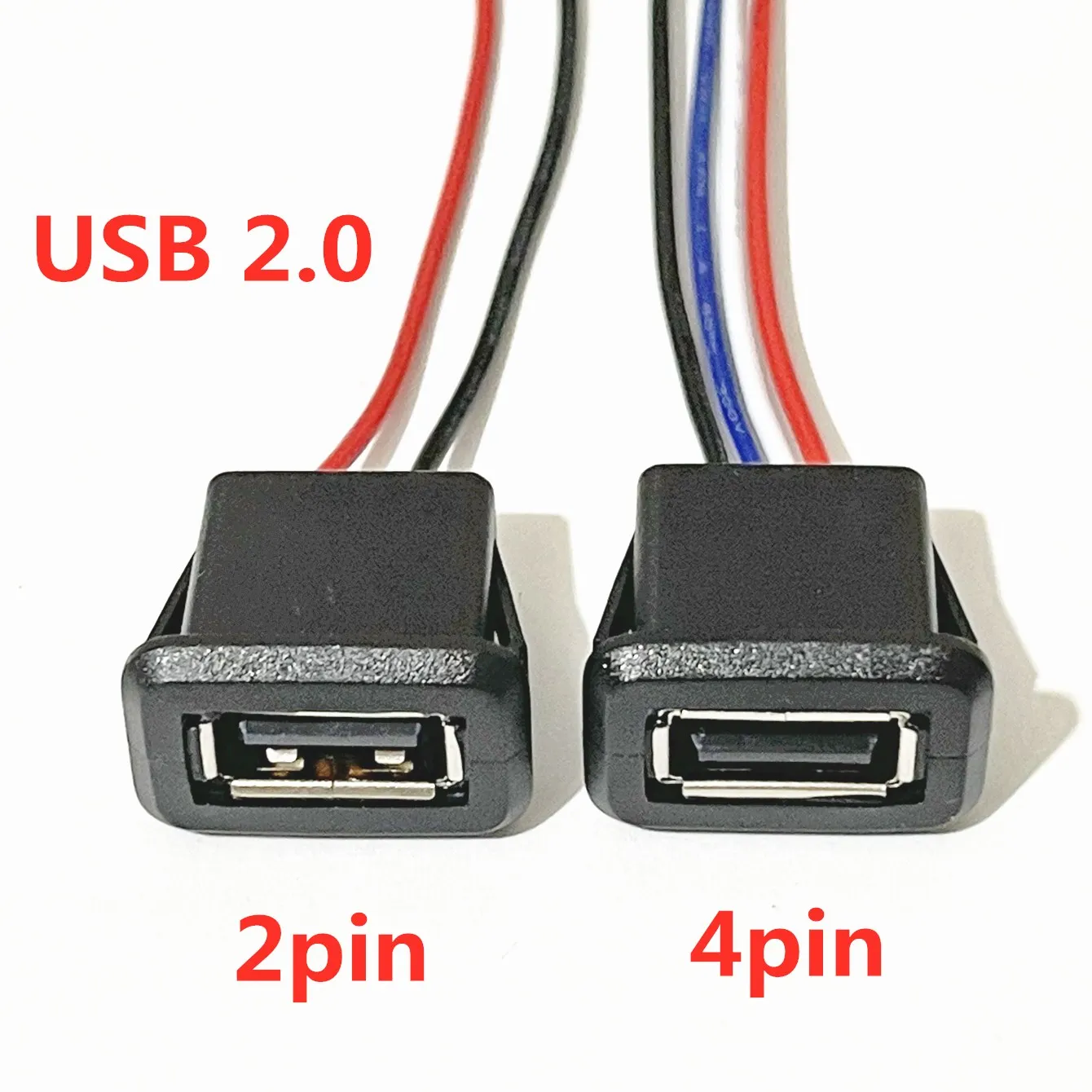 1-10pcs 2Pin 4Pin USB 2.0 Female Power Jack 2P 4P USB2.0 Charging Port ...