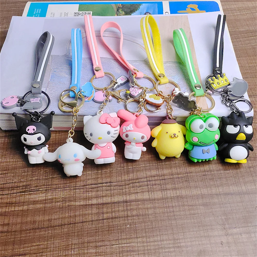 Kawaii-Sanrio-Keychain-Hello-Kitty-Anime-Kuromi-Cinnamoroll-My-Melody ...