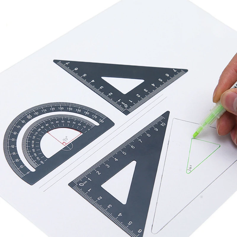 Aluminum-Alloy-Ruler-Multifunctional-Four-Piece-Ruler-Set-Ruler ...