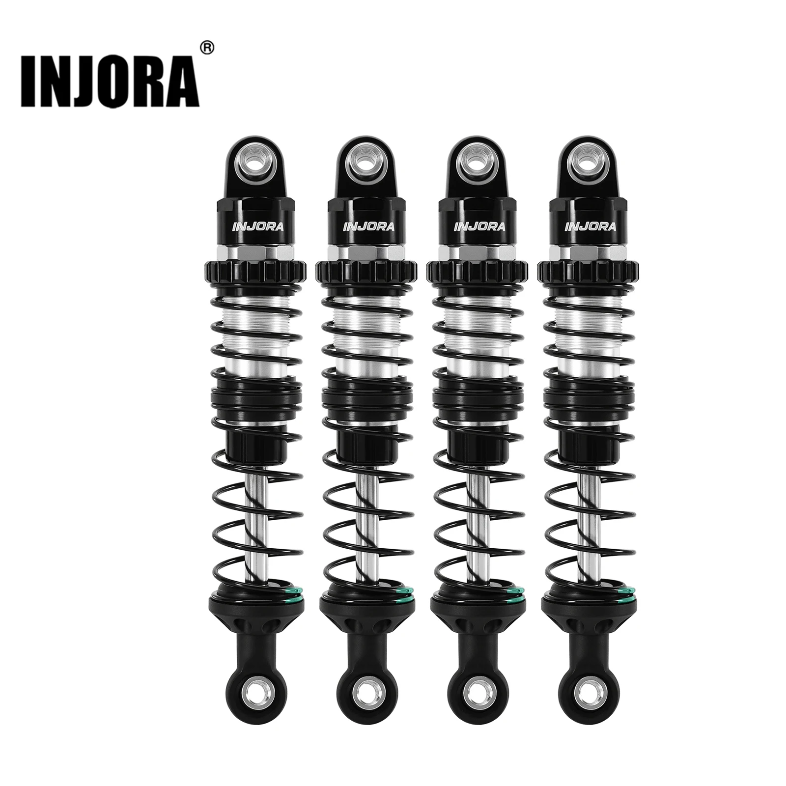 INJORA DRX Dual-Rate Spring Oil Shocks for 1/10 RC Crawlers, 80mm ...