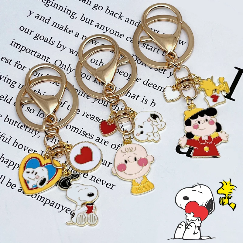 Snoopy-Woodstock-Metal-Keychain-Cute-Cartoon-Keyring-Handbag-Decor-Key ...