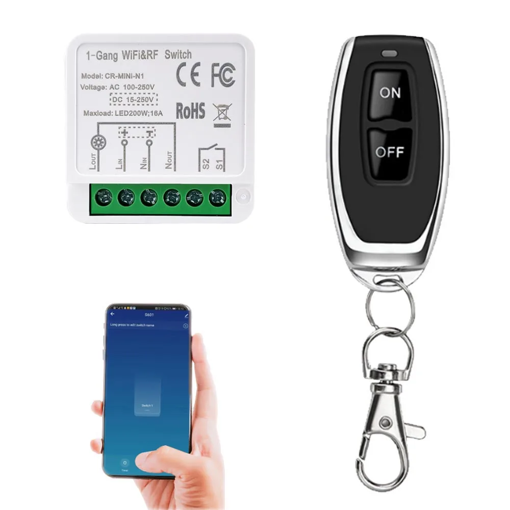 Mini-Smart-Switch-WiFi-RF433-Remote-Control-16A-AC100-240V-Tuya-App ...