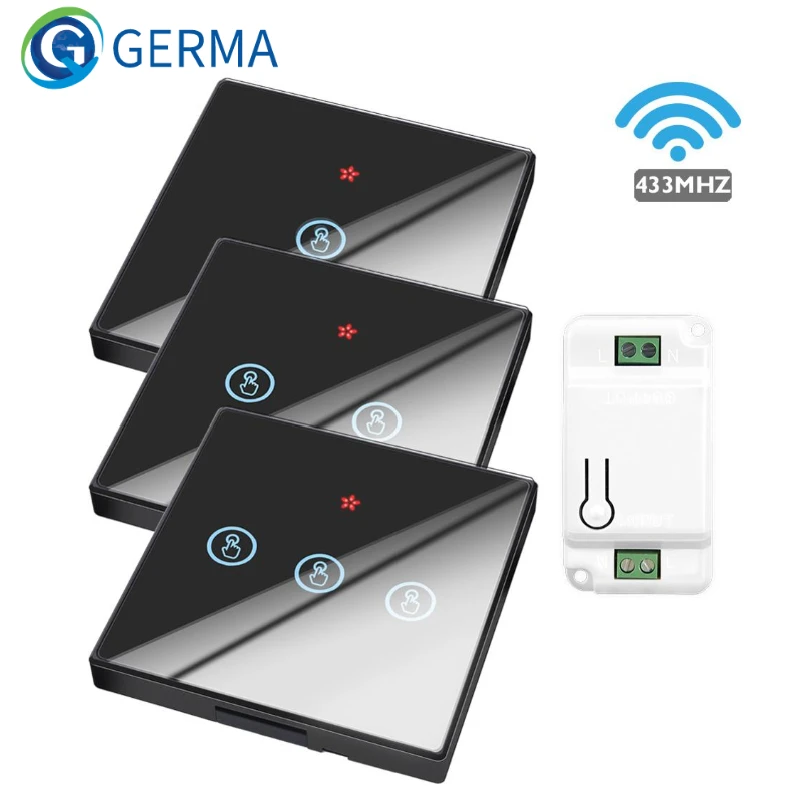 GERMA-Smart-Home-Wireless-Touch-Switch-Light-Electrical-433Mhz-Remote ...