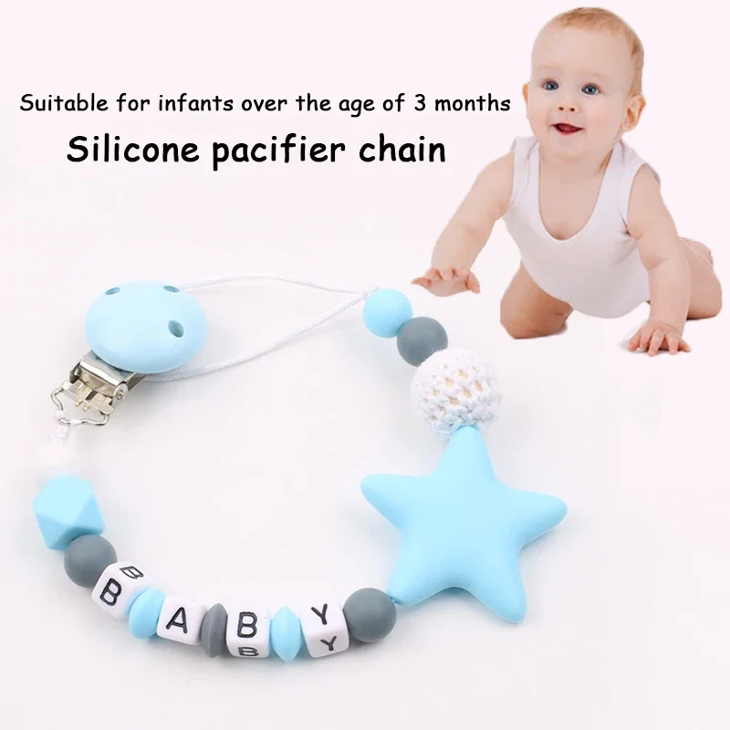 1Pc-Pacifier-Accessories-Silicone-Five-pointed-Star-Anti-drop-Infant ...