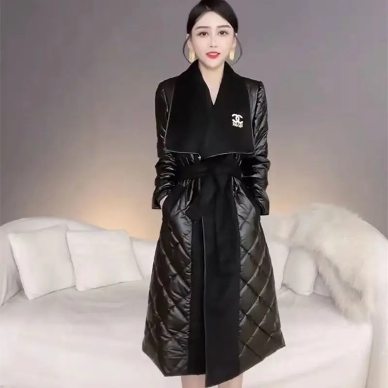 Parkas-con-cuello-de-traje-para-mujer-chaqueta-monocrom-tica-sentido ...