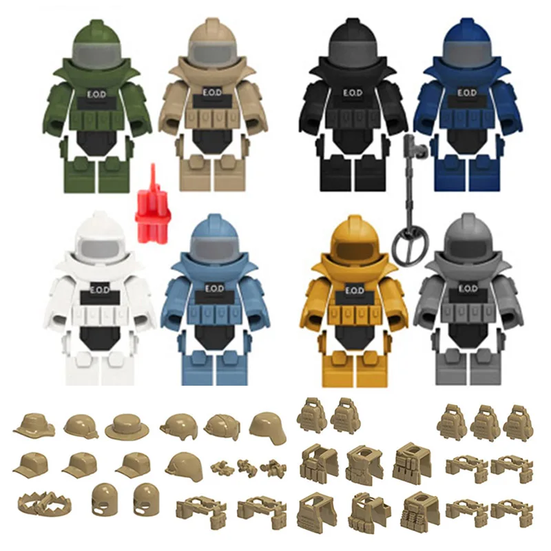2PCS-Figures-Accessories-Police-Military-Bomb-Disposal-Suit-Building ...
