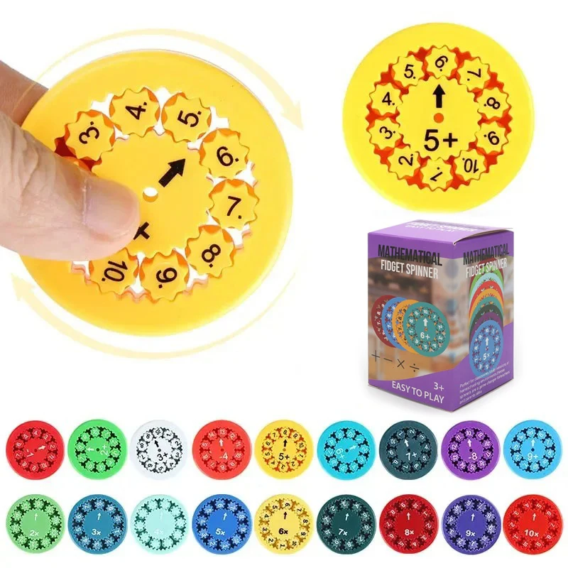 1/9Pcs Math Fidget Spinners Desktop Math Game Addition Subtraction ...