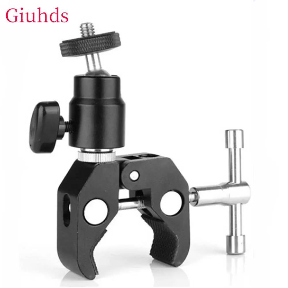Metal-Camera-Super-Clamp-Ball-Head-Clamp-Magic-Arm-With-1-4-Screw-Hole ...