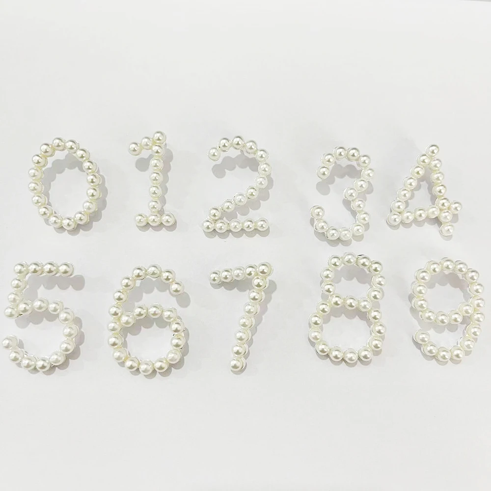 Pearl Digital Brooch Personalized elegant number brooch women Lady Word ...