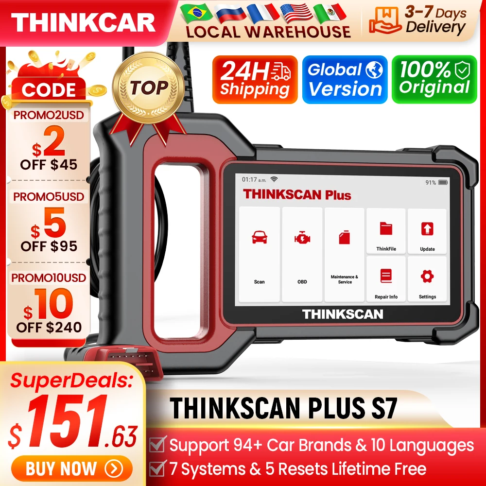 THINKCAR-Thinkscan-Plus-S7-S6-S4-Obd2-Scanner-Car-Diagnostic-Tools ...