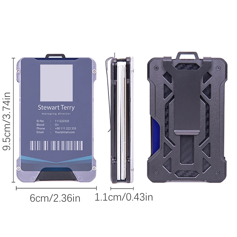 New-Outdoor-ID-Card-Holder-Wallets-Men-Rfid-Plate-Hanging-Tag-Aluminium ...