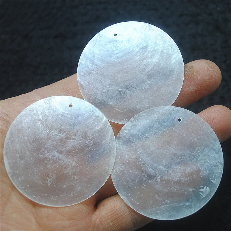 20 piezas colgantes de concha transparente Natural hoja de MICa tamaño ...