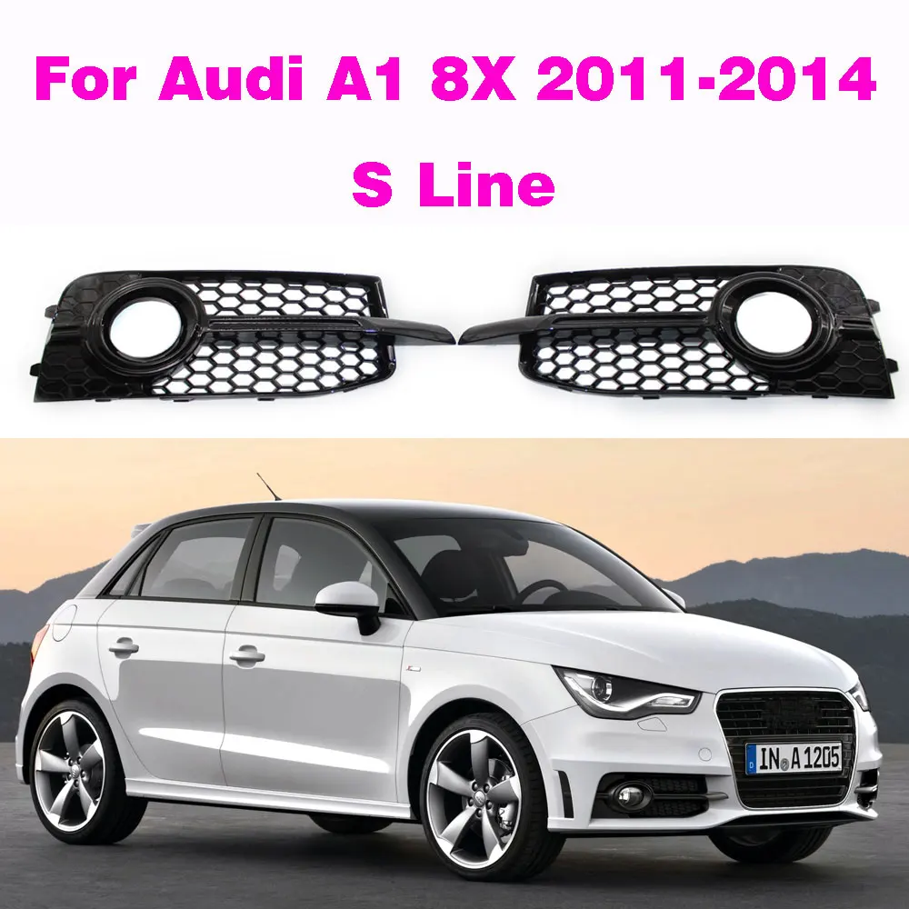 For-Audi-A1-S-Line-8X-2011-2014-Bumper-Grill-Fog-Light-Surround-Cover ...