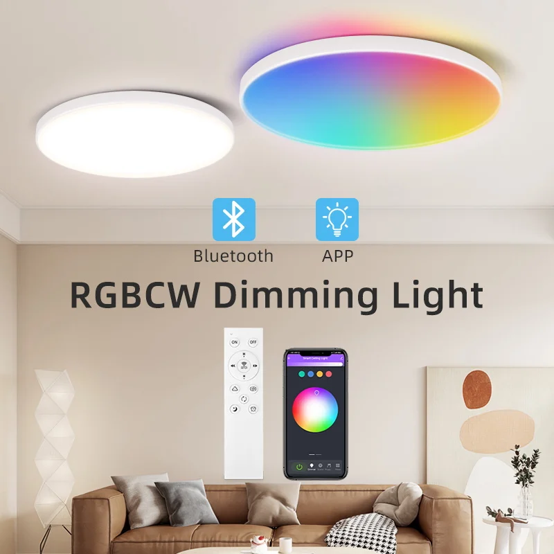 Smart Ceiling Lamp RGB Dimming Illusion Lamp APP Bluetooth Control LED ...