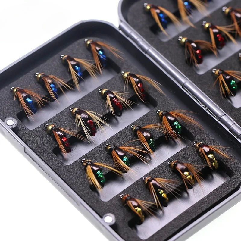 Kit de pesca con mosca - Cebo artificial Ninfas y insectos (señuelos de ...