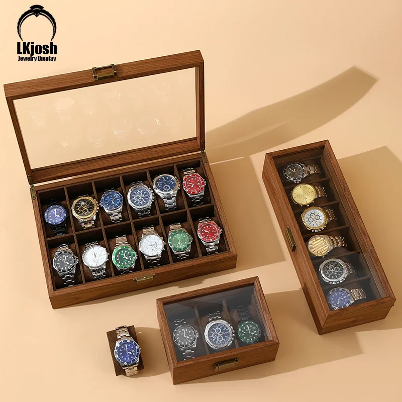 Advanced-Black-Walnut-Wood-Watch-Storage-Box-Multiple-Watch-Collection ...