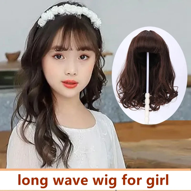 Kids-Wig-Children-s-Long-Wavy-Curly-Hair-Headdress-Baby-Head-Covering ...