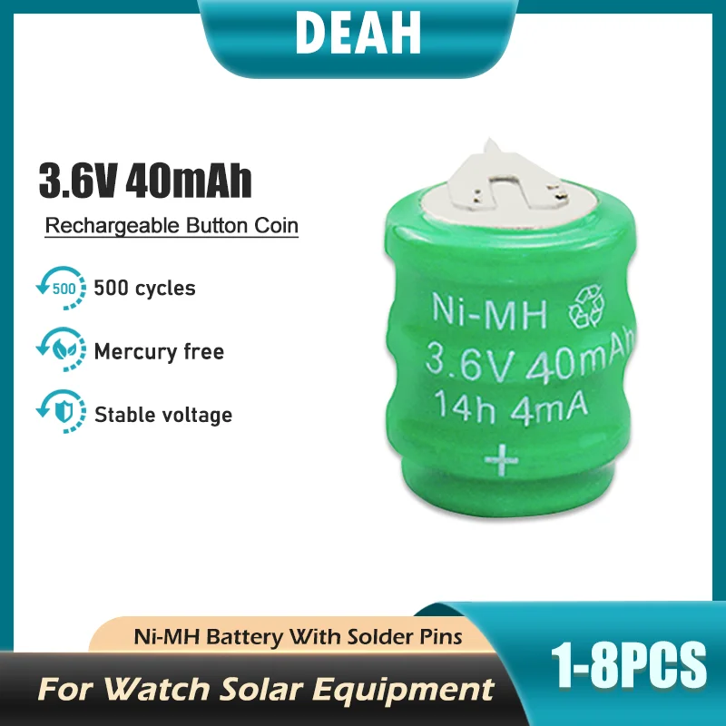 New-3-6V-40mAh-NI-MH-Rechargable-Battery-For-Memory-Chip-Doorbell-PLC ...