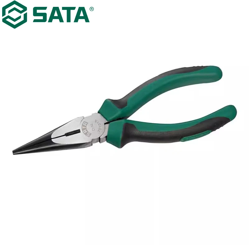 SATA-70101A-Pointed-Nose-Pliers-6-Inch-High-Hardness-Sharp-Jaws-Cut ...