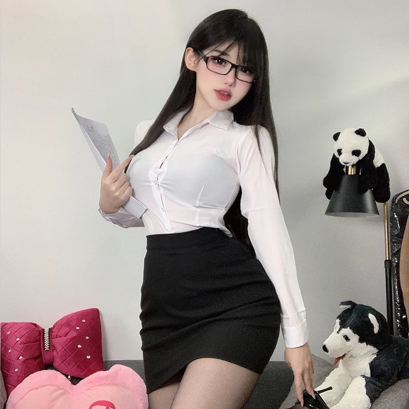 Sexy Secretary OL Pure Desire Spicy Girl irt Slim Fit Waistcoat Skirt ...