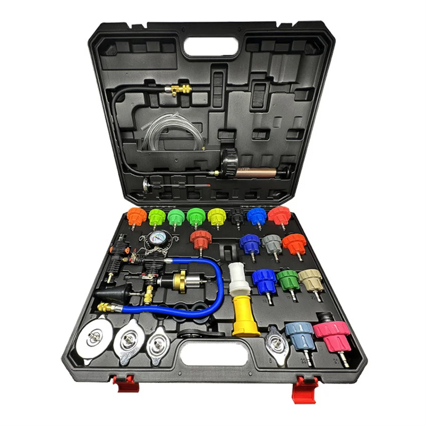 34-28pcs-Car-Repair-Tool-Kit-Sets-Universal-Radiator-Pressure-Tester ...