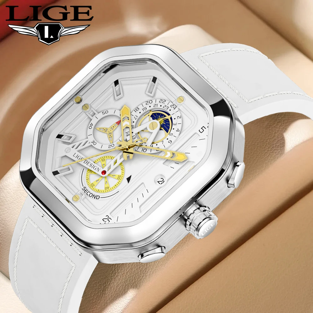 LIGE-Fashion-Military-Watch-Men-Casual-Sport-Quartz-Chronograph ...