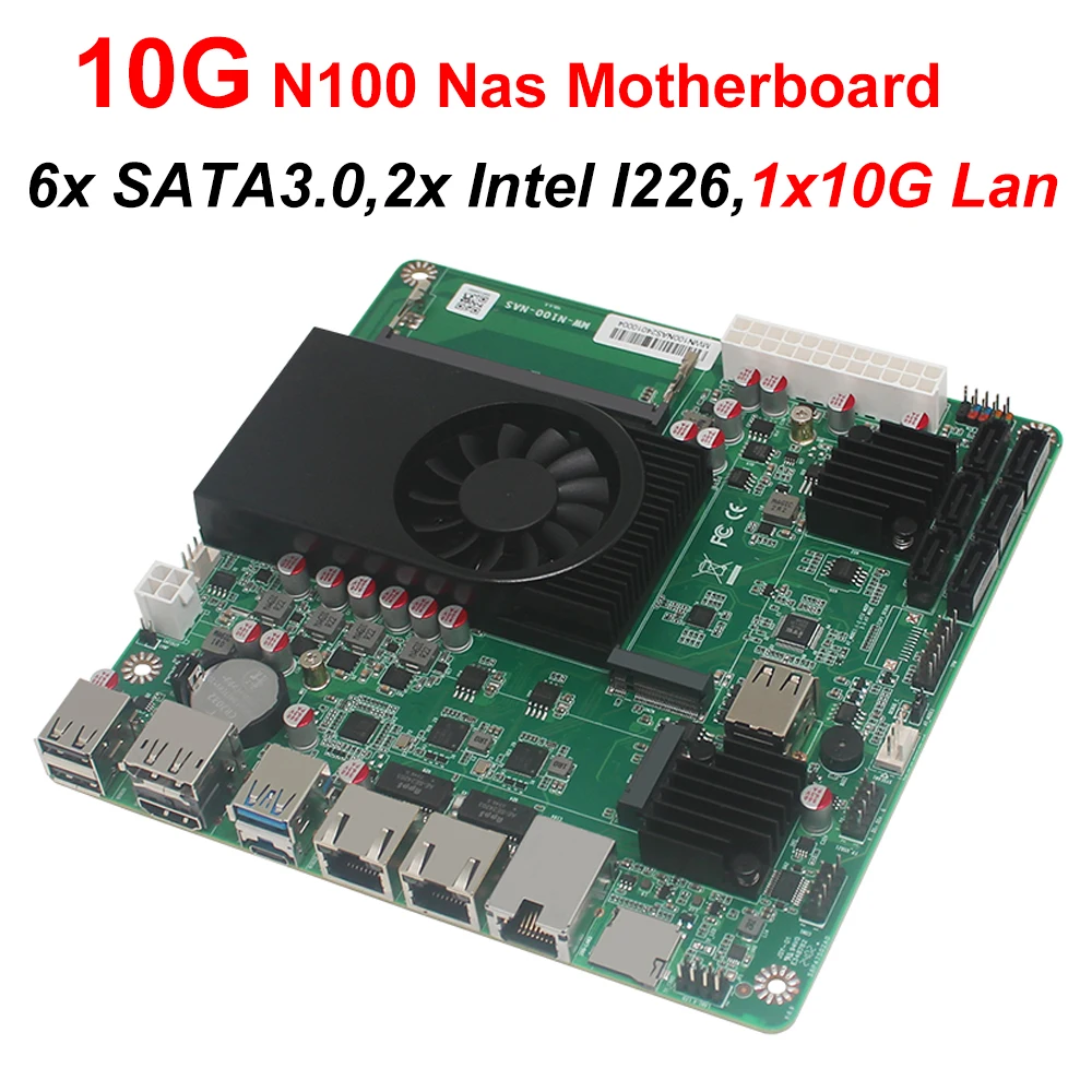 SZBOX-Intel-Alder-Lake-N100-Nas-Motherboard-6x-SATA3-0-2X-Intel-I226-2 ...
