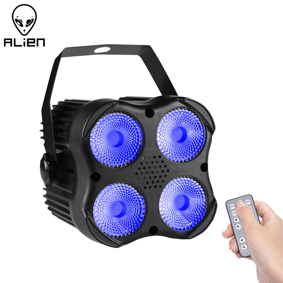 ALIEN Remote 4x8W 4IN1 RGBW Mini LED Stage Par Light DJ Disco Bar Party ...