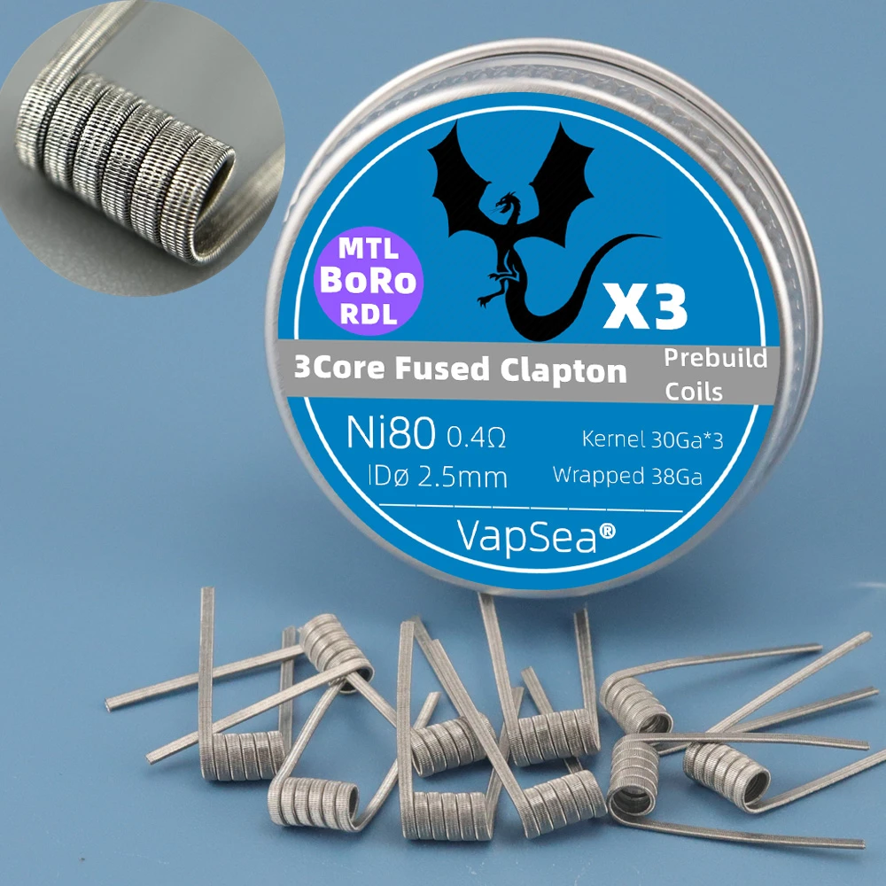 BB Billet BORO Tank Bridge Coils 2.5mm NI80/A1/SS316L Alien Clapton ...