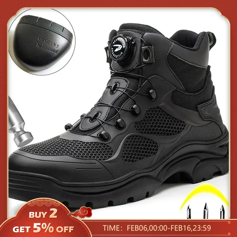 Rotating-Button-Safety-Shoes-Men-Work-Sneakers-Indestructible-Shoes ...