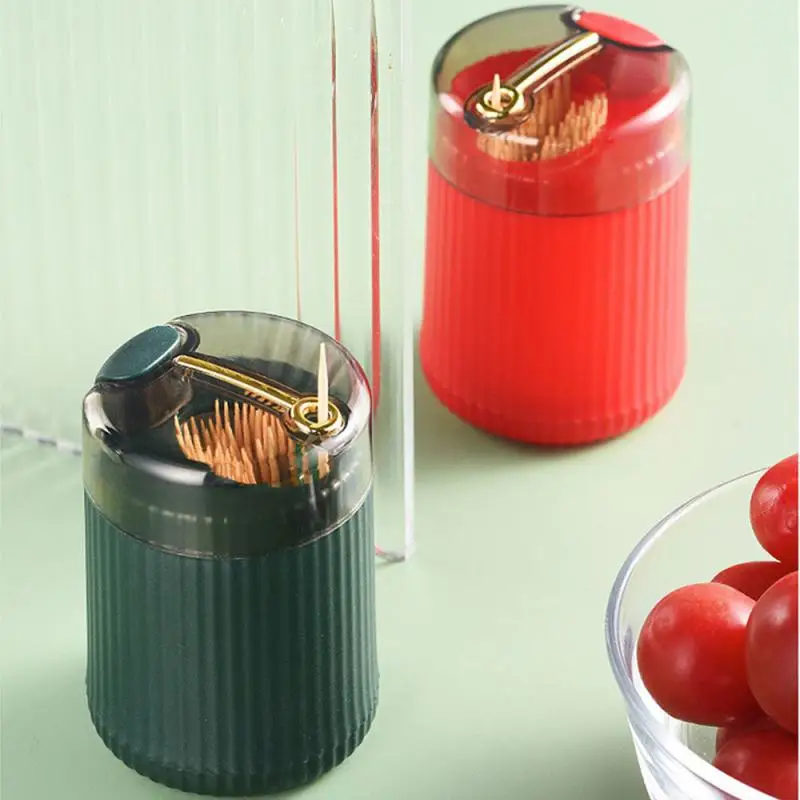 Simple-Toothpick-Box-Toothpick-Dispenser-Ceative-Push-Automatic-Eject ...
