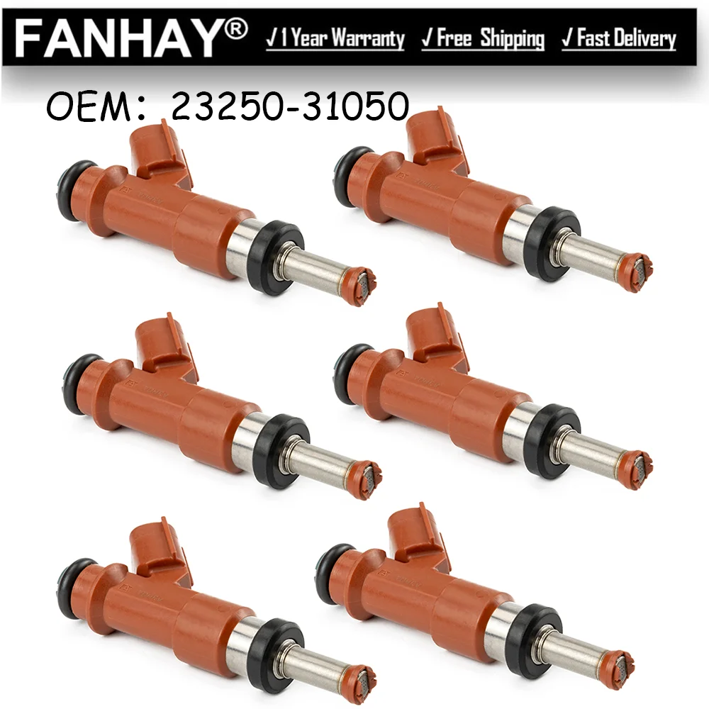 6PCS Fuel Injectors Nozzle For Toyota Avalon Sienna Camry RAV4 For ...