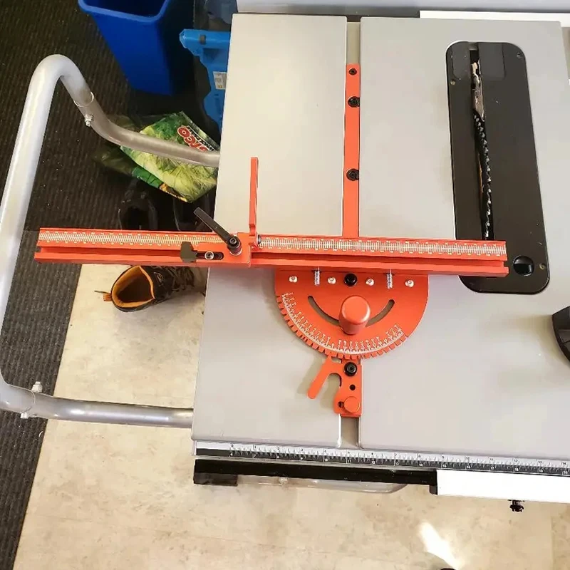 1-Set-Miter-Gauge-dan-400MM-Aluminium-profil-pagar-dengan-Track-Stop ...